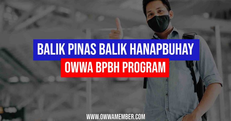 OWWA Balik Pinas Balik Hanapbuhay Livelihood Program for OFWs - OWWA Member