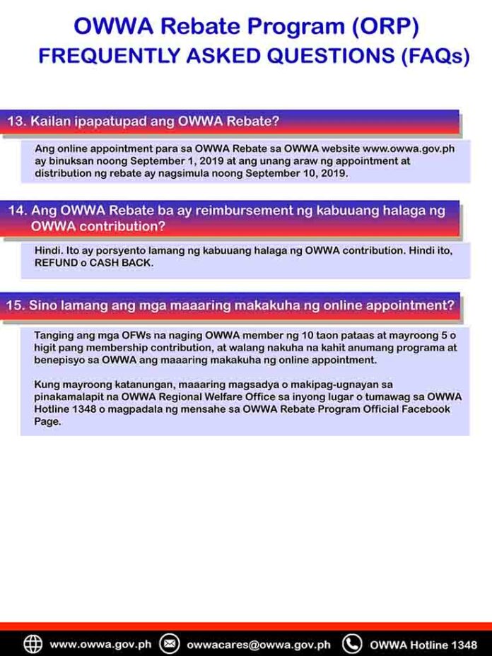 How to Apply OWWA Rebate Program Online | OWWA Member