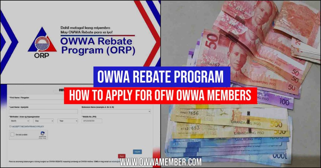 How to Apply OWWA Rebate Program Online | OWWA Member