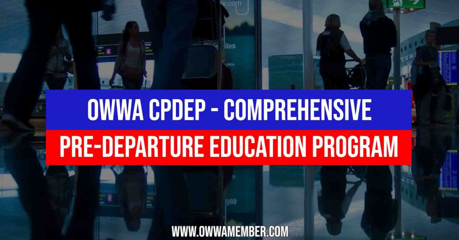 Comprehensive Pre-Departure Education Program (CPDEP) - OWWA Member