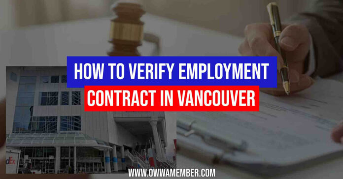How to Verify Employment Contract in Vancouver, Canada | OWWA Member