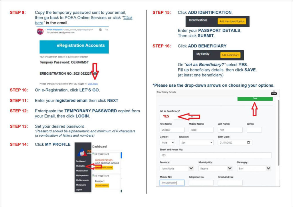 DMW eRegistration Online Service (POEA Log in eReg Portal) - OWWA Member
