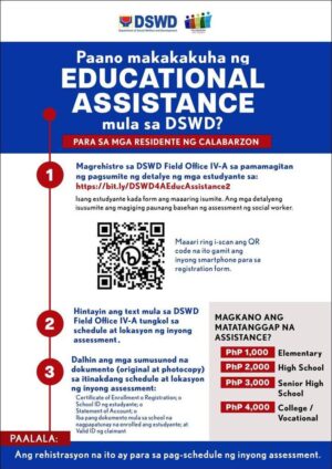 DSWD Educational Cash Assistance Region 4A CALABARZON | OWWA Member