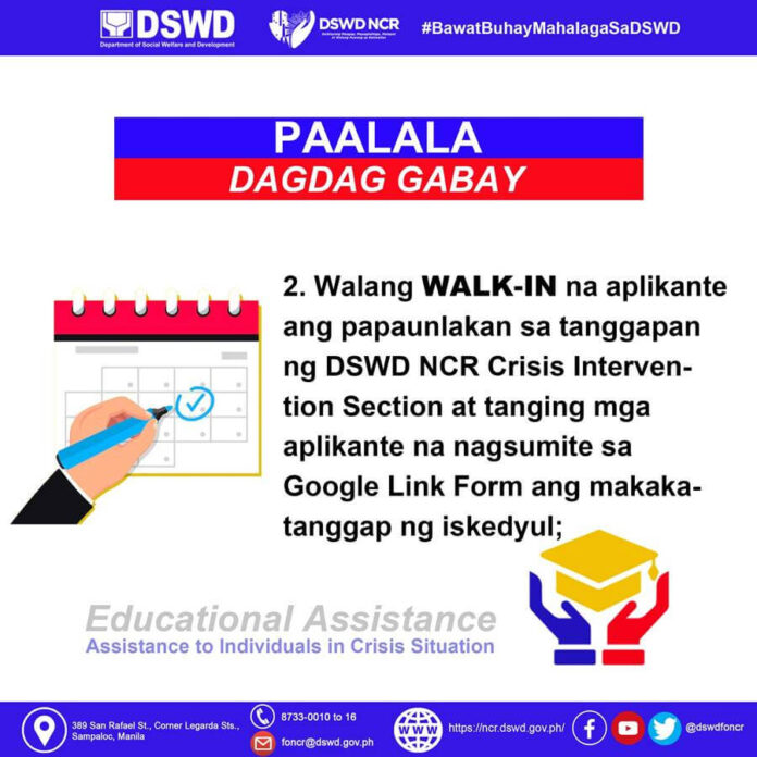 DSWD Educational Cash Assistance NCR Region - OWWA Member