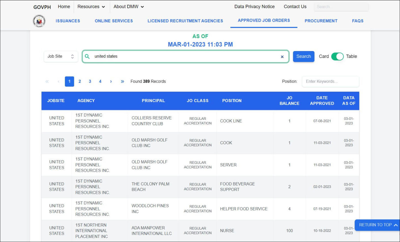 How to Apply POEA Hiring Jobs Abroad Online - OWWA Member
