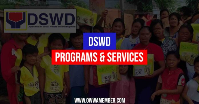 List of DSWD Programs and Services for Filipinos - OWWA Member