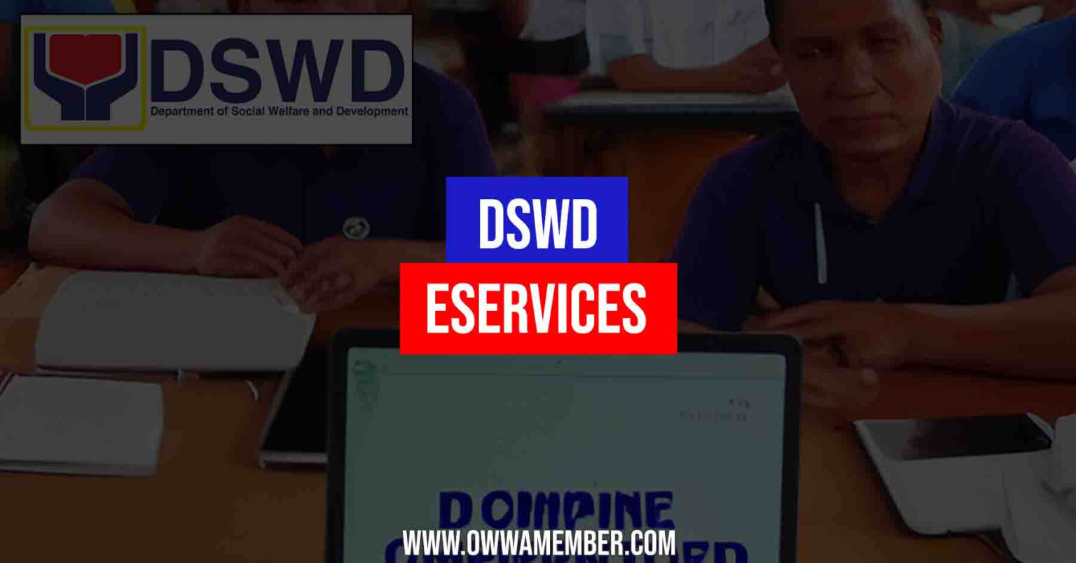 DSWD eServices: Access DSWD Services Online - OWWA Member