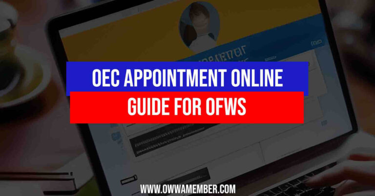 How to Get OEC Appointment Online Guide for OFWs | OWWA Member