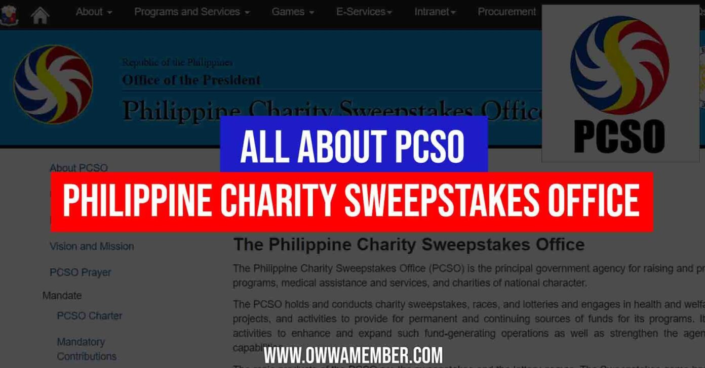 PCSO - Philippine Charity Sweepstakes Office - Purpose, Functions and ...
