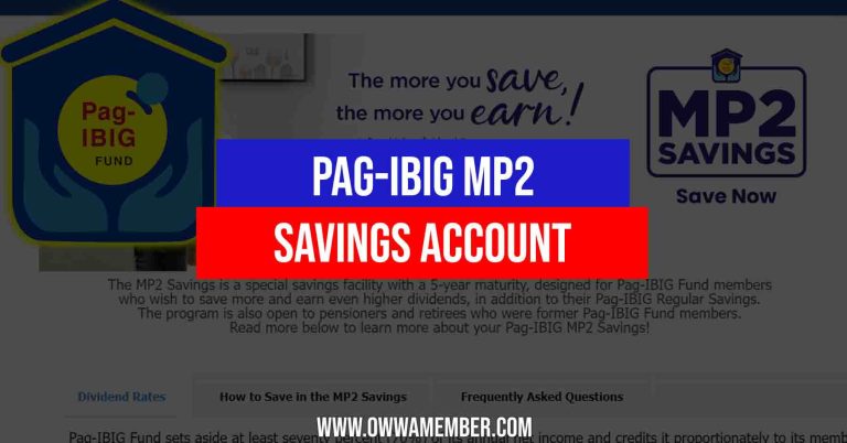 Pag-IBIG MP2 Savings - Features, Requirements & Account Creation - OWWA ...