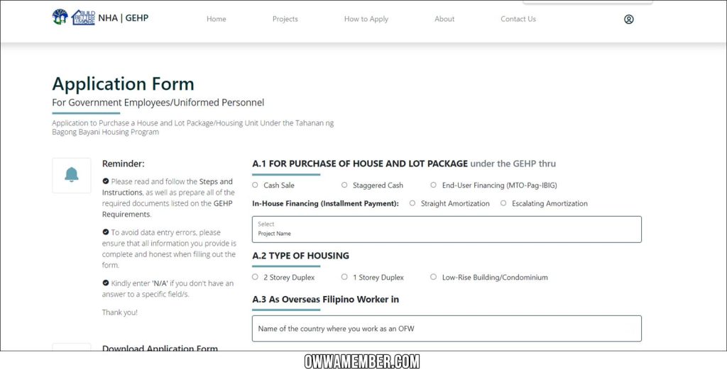 How to Apply NHA Housing Program for OFWs | OWWA Member