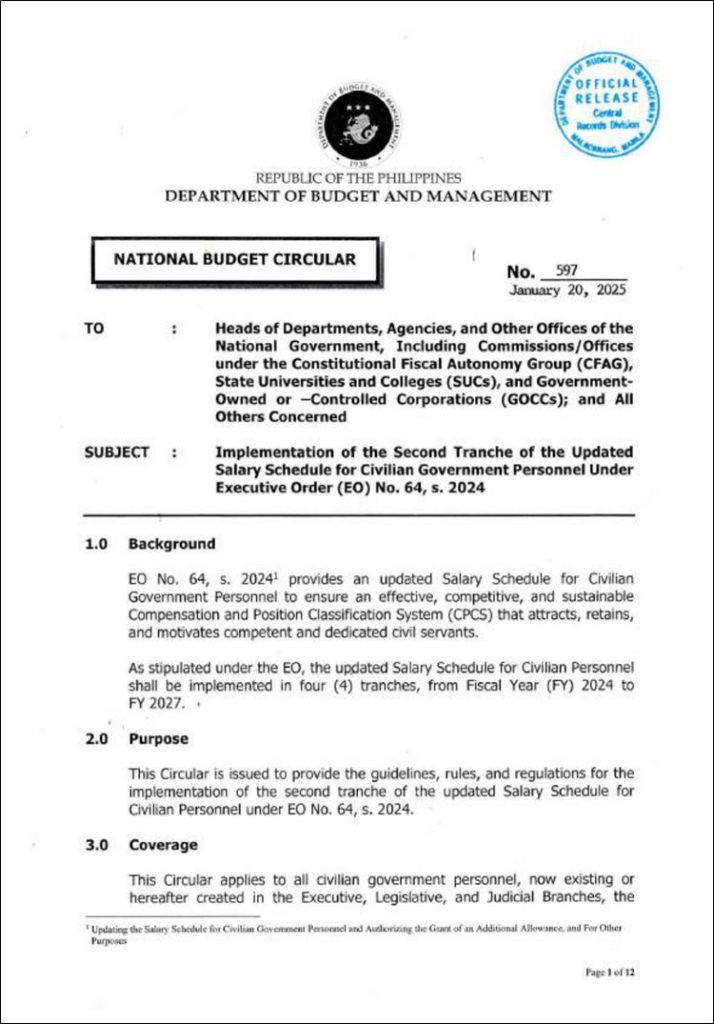 2nd Tranche Salary Increase 2025 for Philippine Government Workers ...