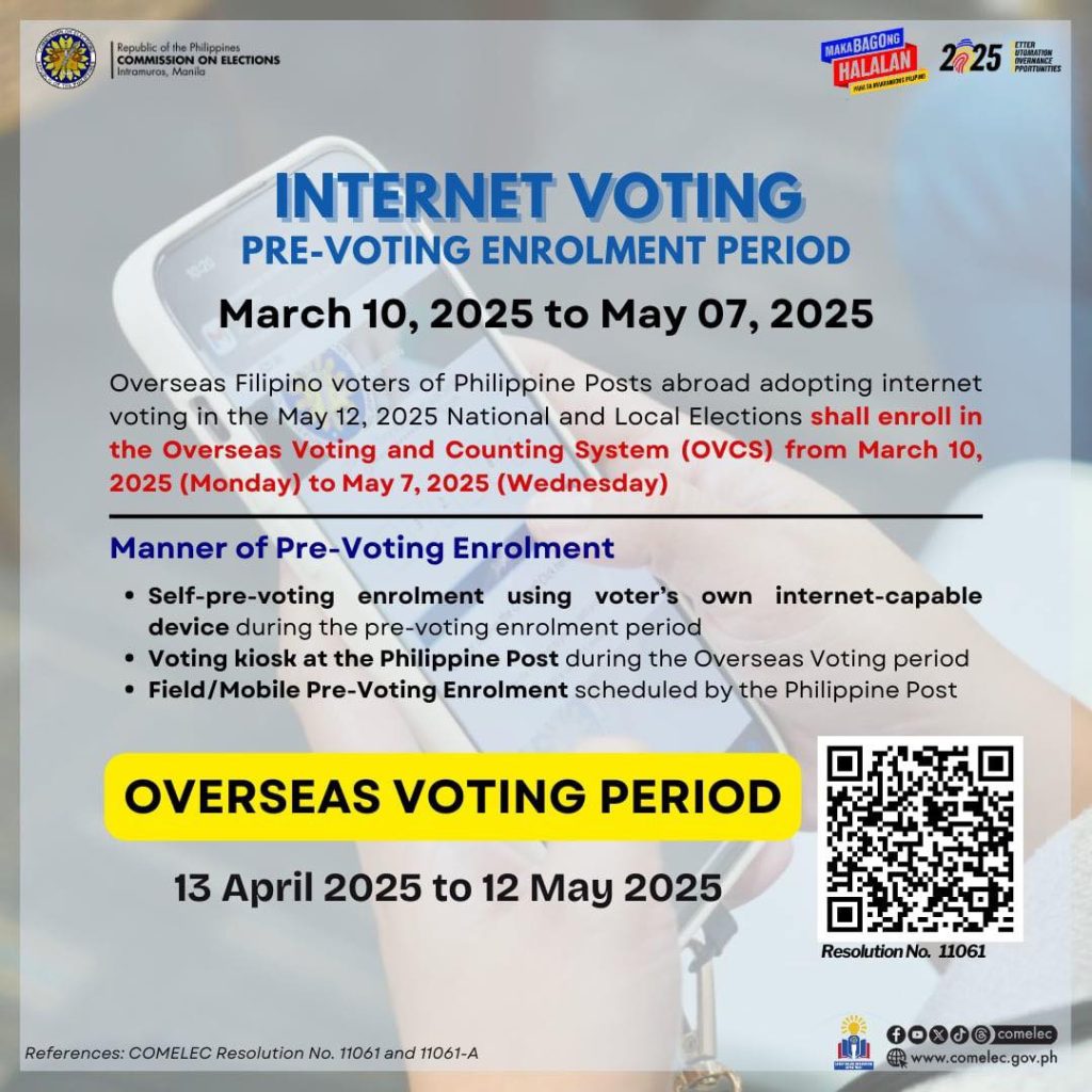 COMELEC Urges Overseas Filipinos to Register for Internet Voting Pre ...