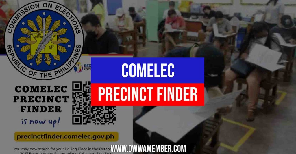 COMELEC Voting Precinct Finder: Voter Verifier Online Website | OWWA Member