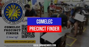 COMELEC Voting Precinct Finder: Voter Verifier Online Website | OWWA Member
