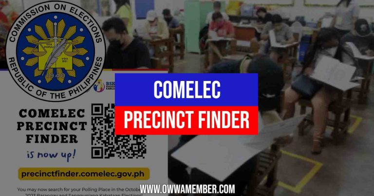 COMELEC Voting Precinct Finder: Voter Verifier Online Website | OWWA Member